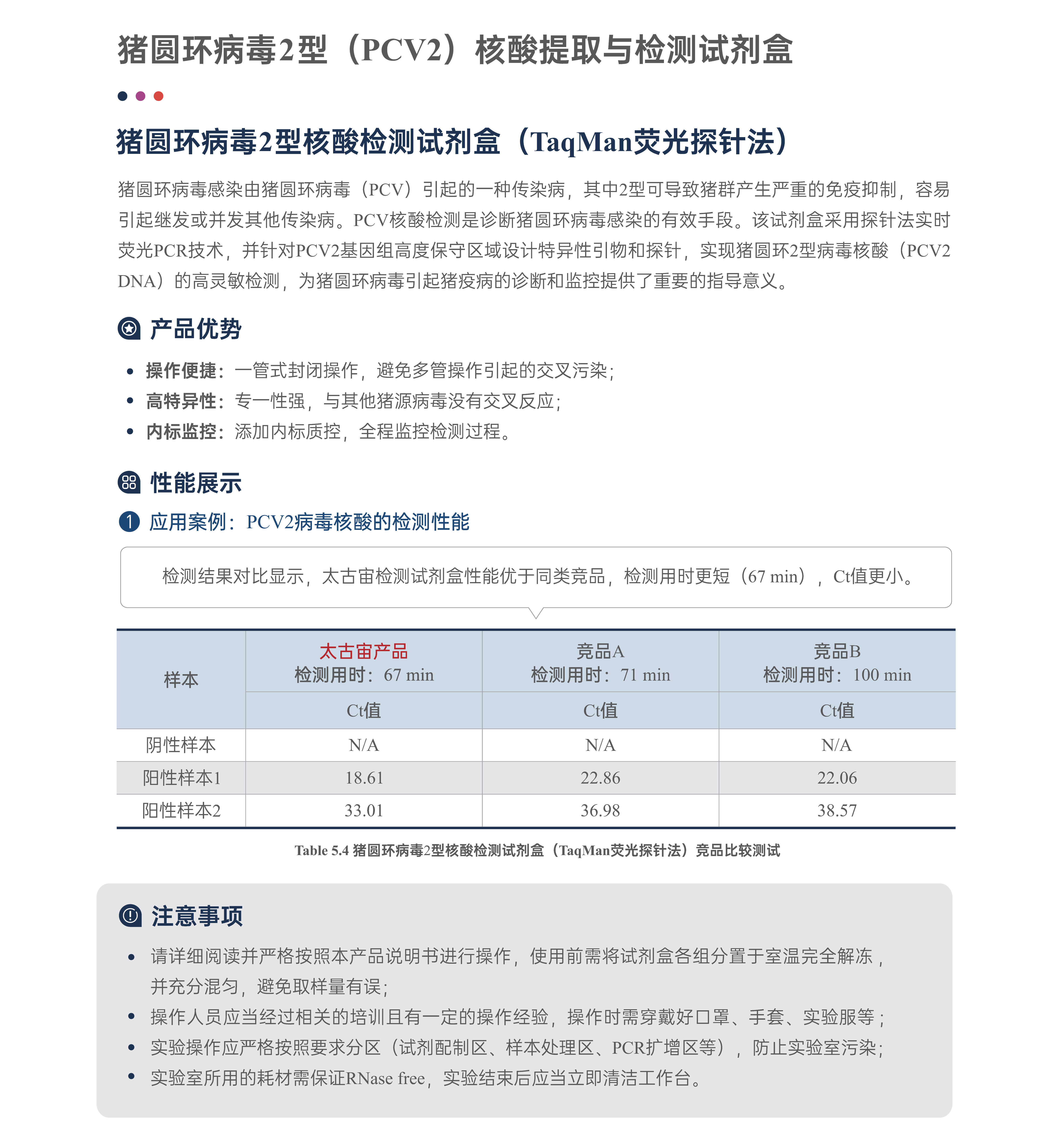 猪圆环病毒2型（PCV2）核酸提取与检测试剂盒